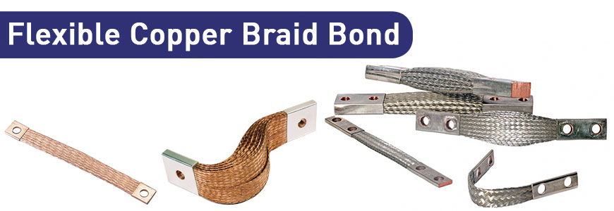 Flexible Copper Braid Bond | Copper Braid with Tinned 1 Hole